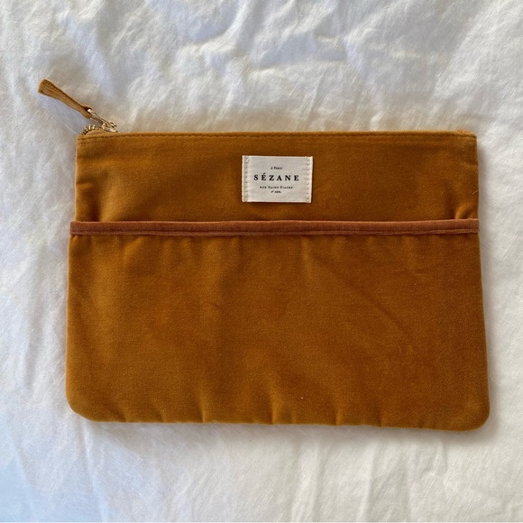 Sezane | Bags | Sezane Velvet Pouch | Poshmark